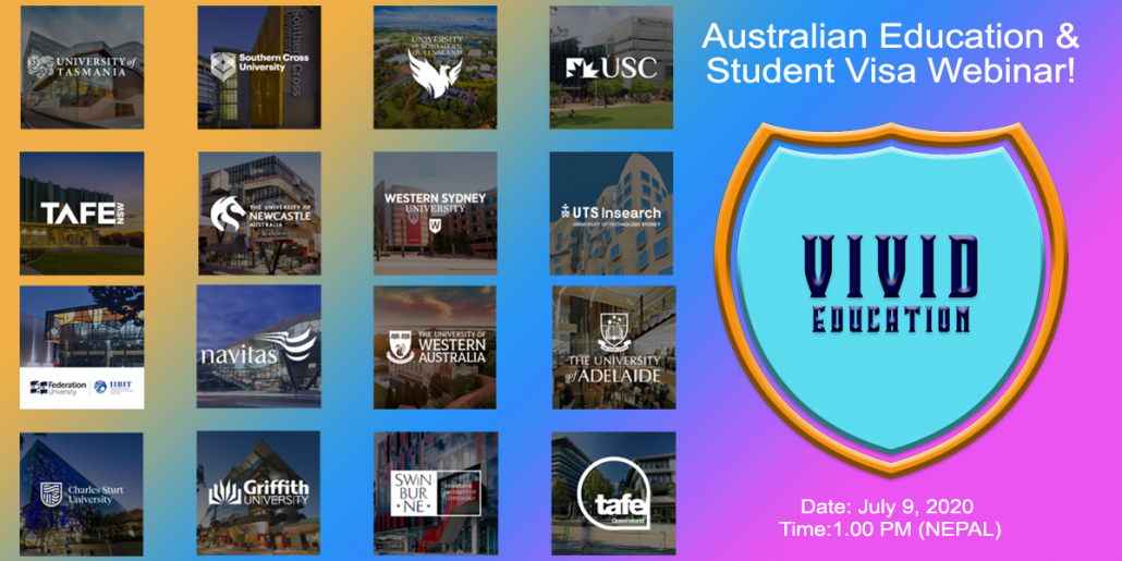 9 July 2020 Webinar Poster - Vivid Education